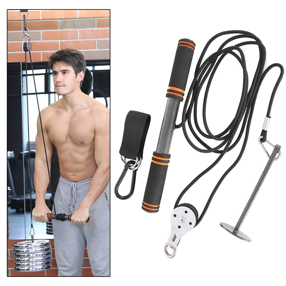 Fitness Arm Muscle Blaster Trainer Biceps Triceps Pull Rope Wrist Roll ...