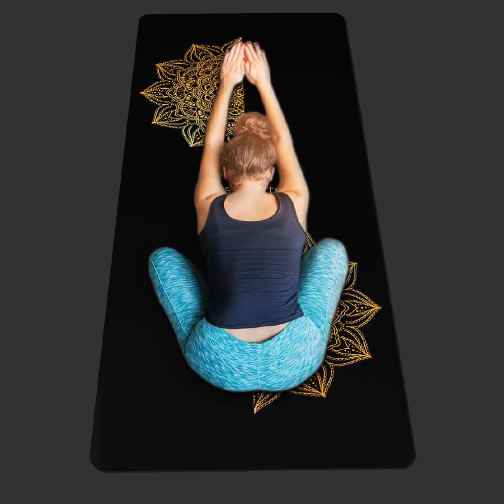 Yoga Black Thickened Mat – Blue Force Sports