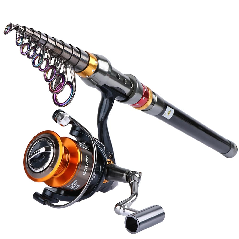 Telescopic Fishing Rod with Reel – Blue Force Sports